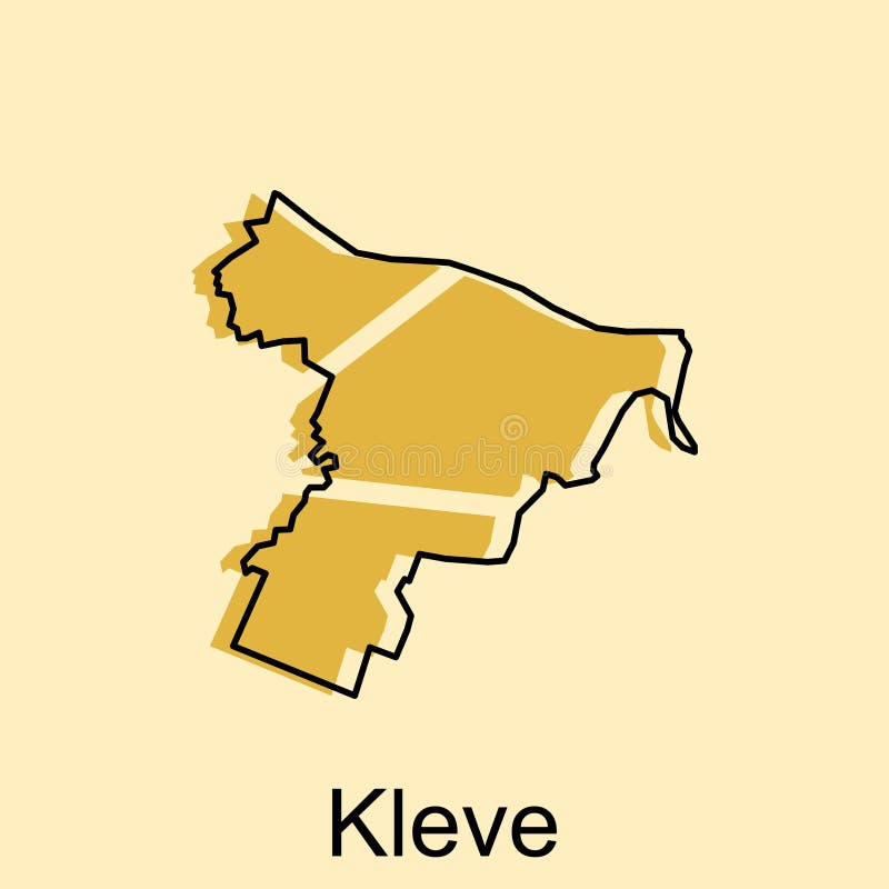 Kleve City Map Illustration. Simplified Map of Germany Country Vector ...