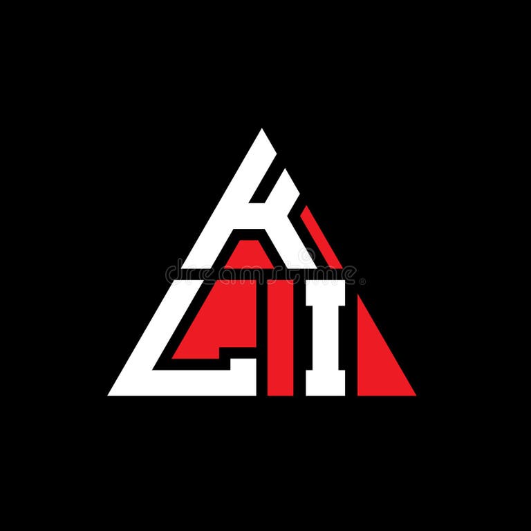 KLI Triangle Letter Logo Design with Triangle Shape. KLI Triangle Logo ...
