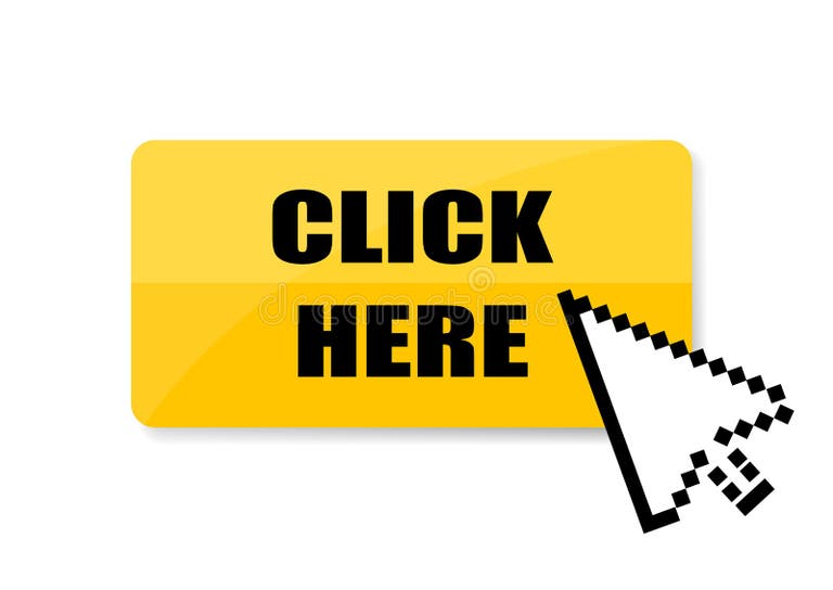 Klik hier vectorpictogram vector illustratie. Illustration of etiket ...