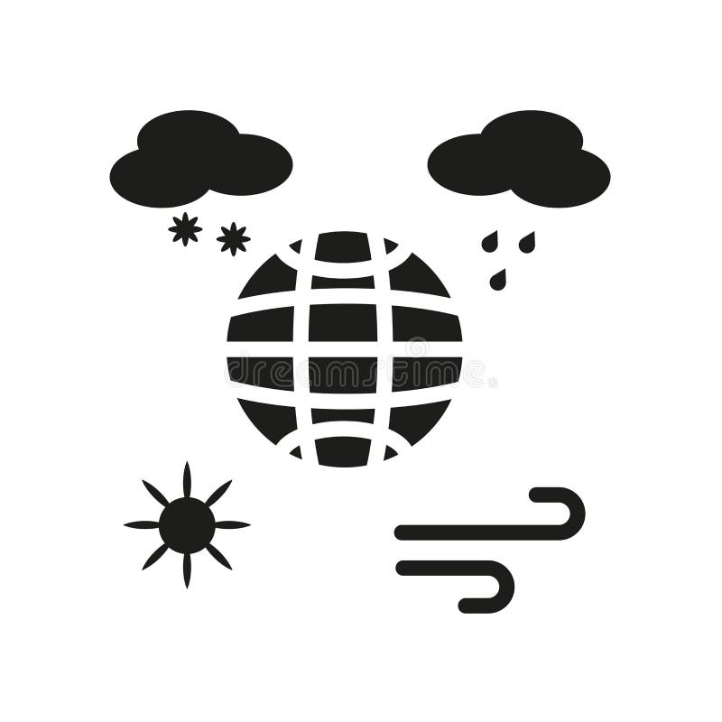 Klima-Ikone Modisches Klimalogokonzept Auf Weißem Hintergrund Franc ...