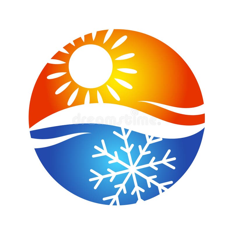 Klimaanlagenlogosymbol vektor abbildung. Illustration von konzept ...