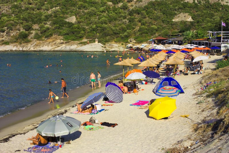 Sithonia - Orange beach editorial photography. Image of beach - 29286492