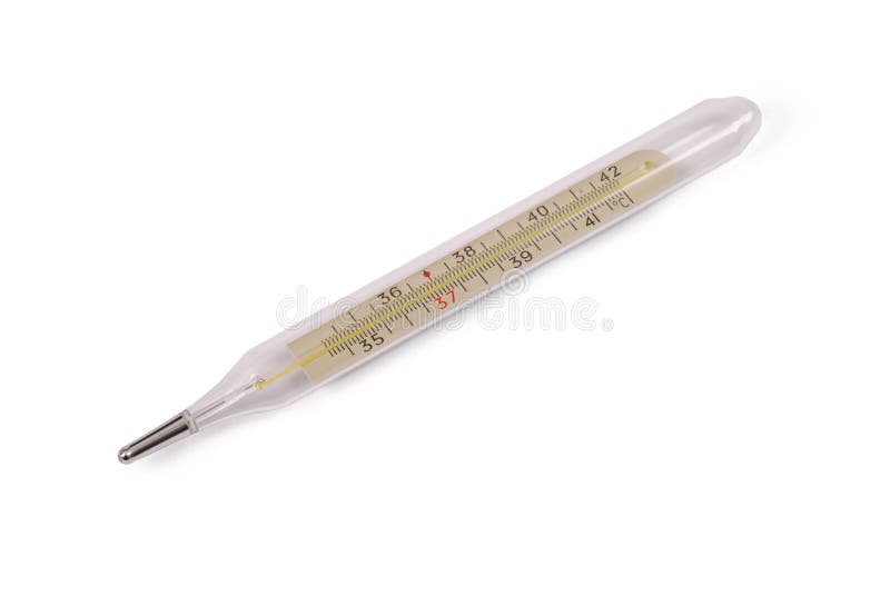 Klinische kwikthermometer stock afbeelding. Image of apparatuur - 80091107