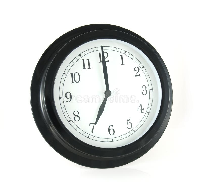 Isolerad klassisk klocka arkivfoto. Bild av tungt, guld - 8416976