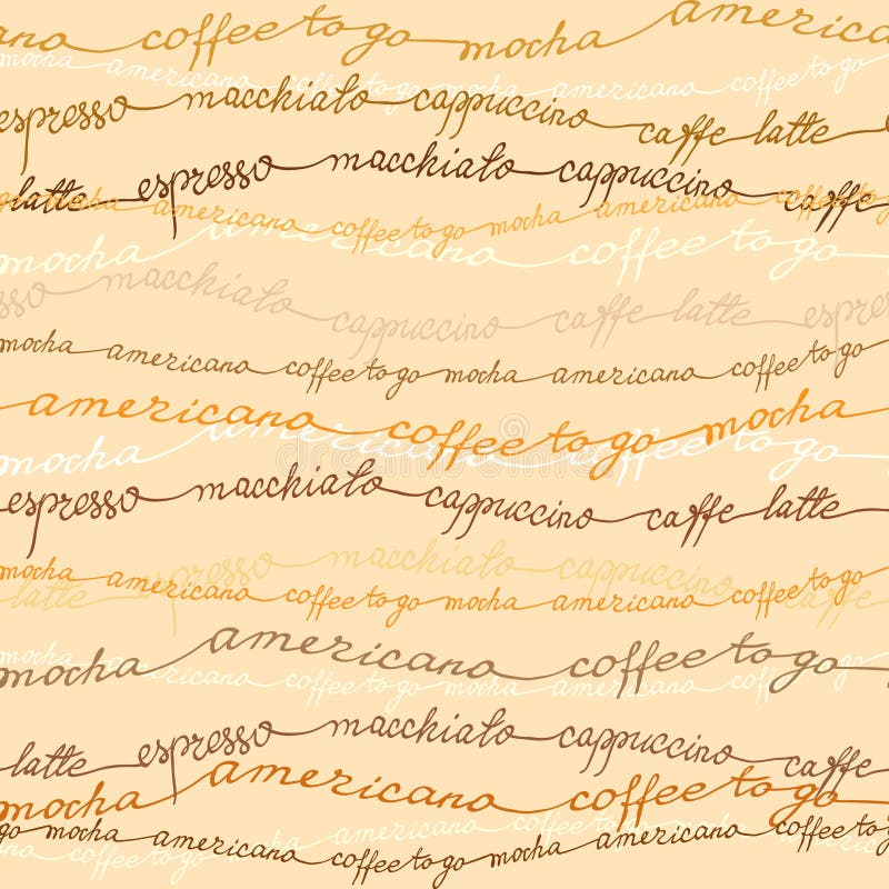 Klomp Van De Room De Samless Koffie Vector Illustratie - Illustration of ontwerp, goud: 71444175