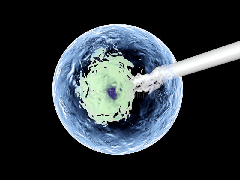 Klonen - Einspritzen Von DNA 2 Stock Abbildung - Illustration von nave ...