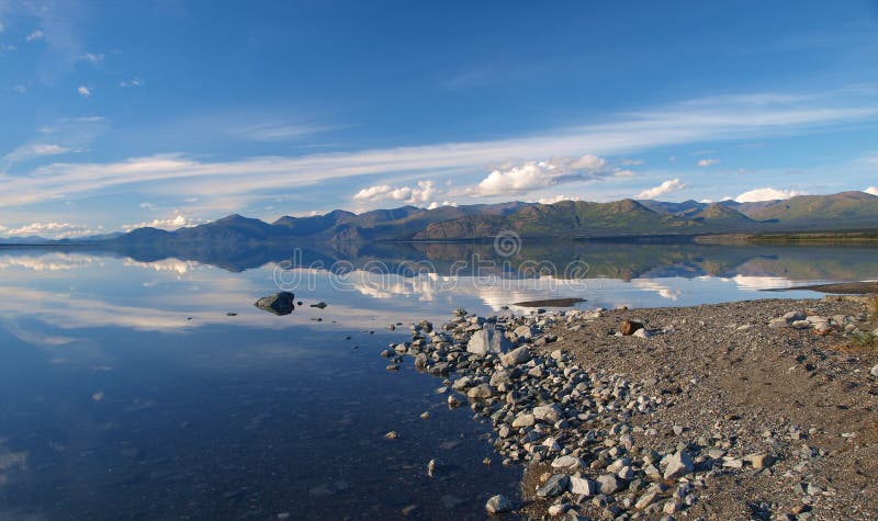 Kluane Lake-Yukon Territory- Canada Stock Photo - Image of reflections ...