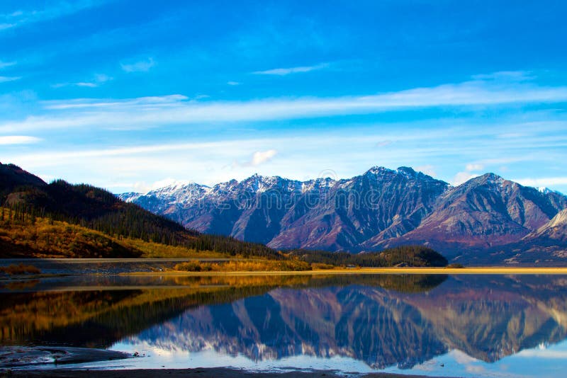 Kluane Lake-Yukon Territory- Canada Stock Photo - Image of reflections ...