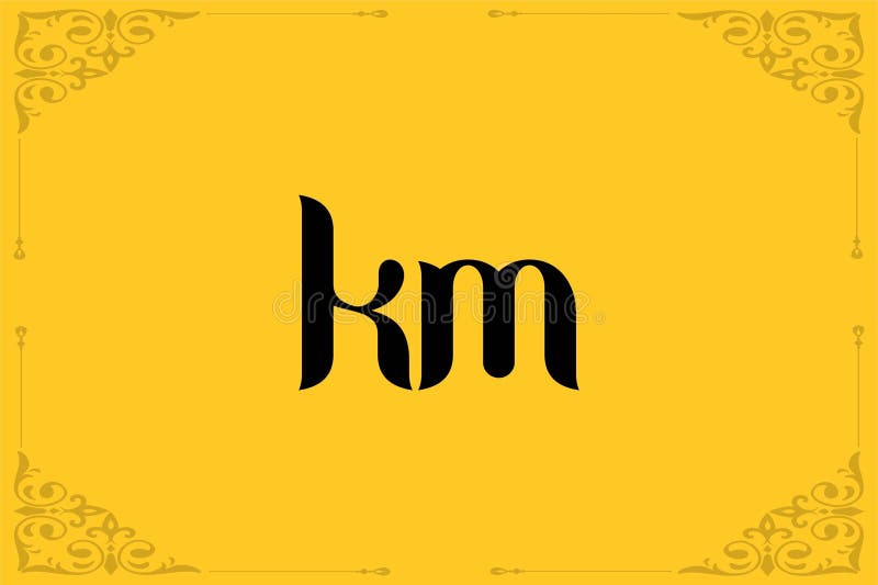 KM abstract luxury logo stock vector. Illustration of design - 362197424
