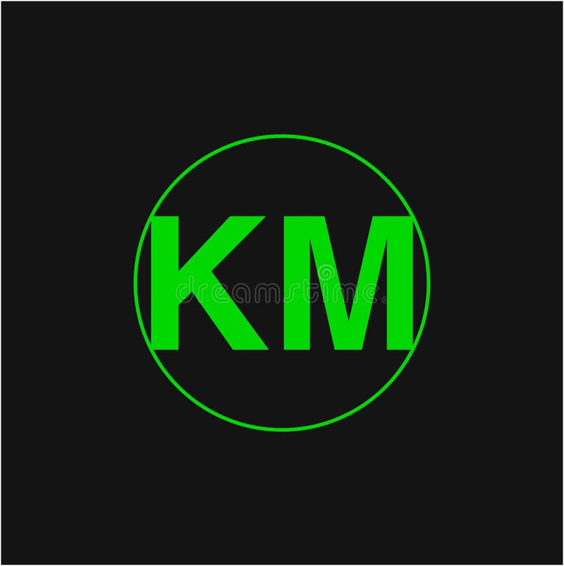 KM Company Name Initial Letters Monogram Stock Vector - Illustration of ...