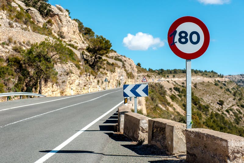 80 km/h speed limit sign stock photo. Image of rocky - 72393998