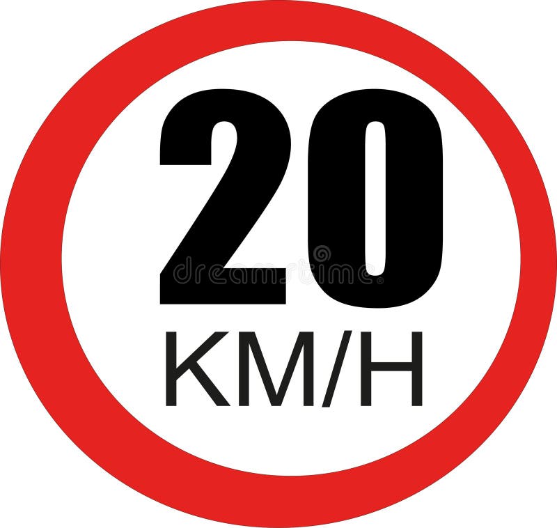 20 km hour sign stock illustration. Illustration of signage - 245570481