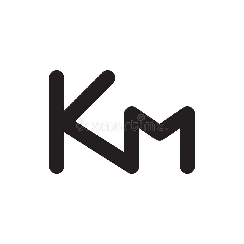 Km Initial Letter Vector Logo Icon Stock Vector - Illustration of ...