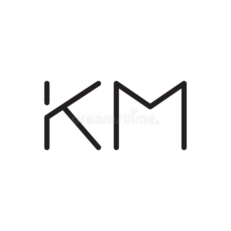 Km Initial Letter Vector Logo Icon Stock Vector - Illustration of ...