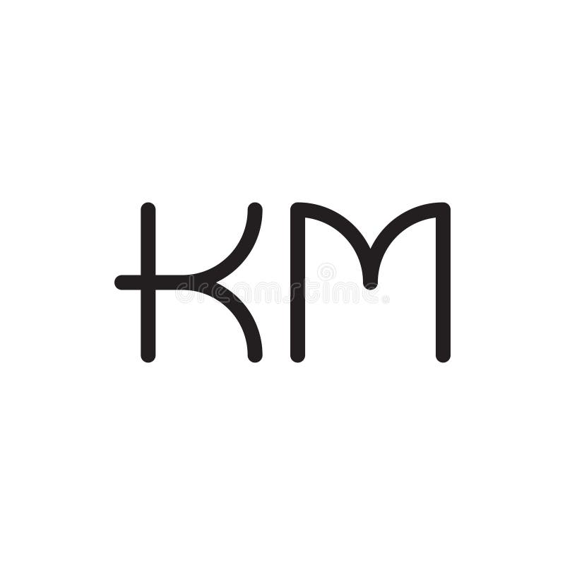 Km Initial Letter Vector Logo Icon Stock Vector - Illustration of ...