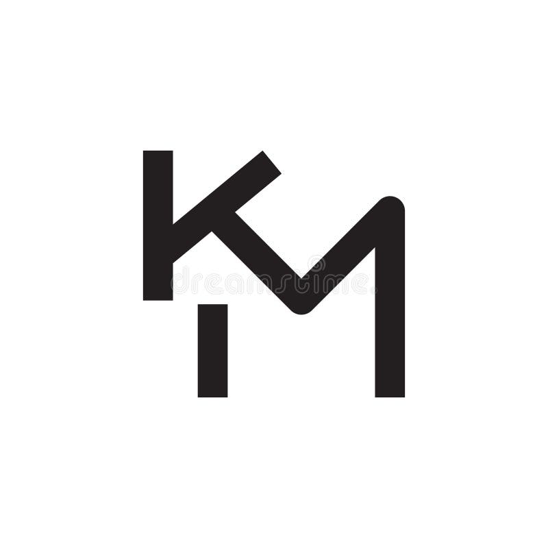 Km Initial Letter Vector Logo Icon Stock Vector - Illustration of ...