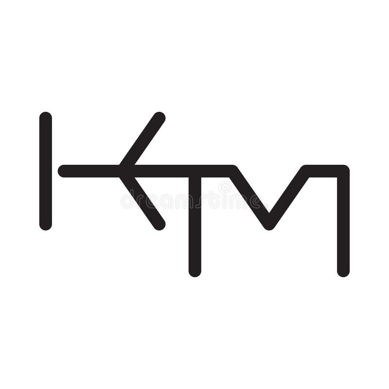 Km Initial Letter Vector Logo Icon Stock Vector - Illustration of ...