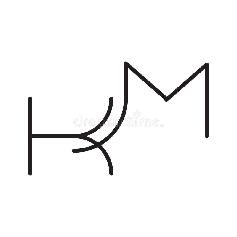 Km Initial Letter Vector Logo Icon Stock Vector - Illustration of ...