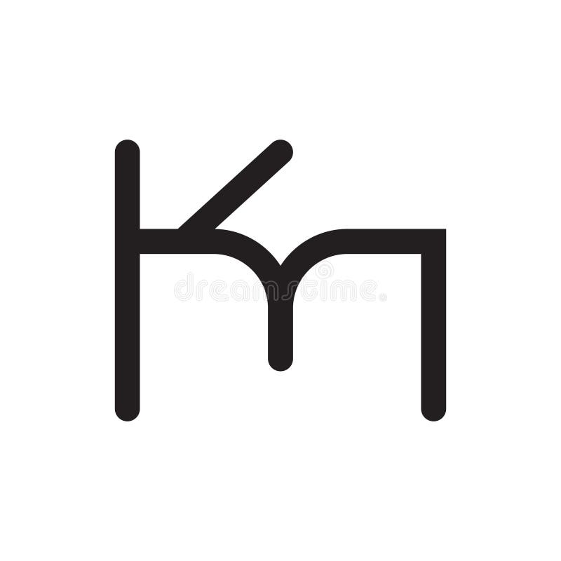 Km Initial Letter Vector Logo Icon Stock Vector - Illustration of ...