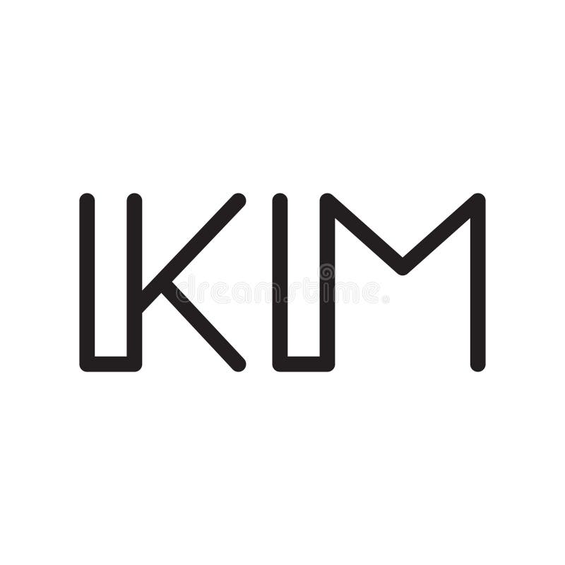 Km Initial Letter Vector Logo Icon Stock Vector - Illustration of ...