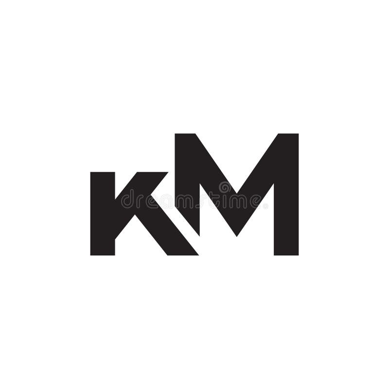 Km Initial Letter Vector Logo Icon Stock Vector - Illustration of flat ...