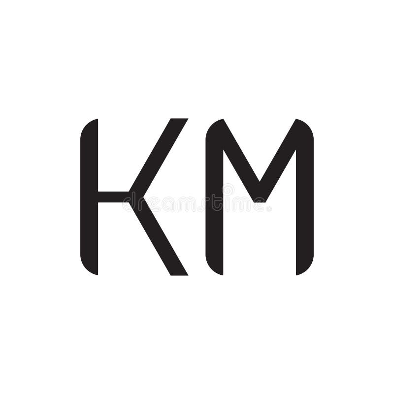 Km Initial Letter Vector Logo Icon Stock Vector - Illustration of ...