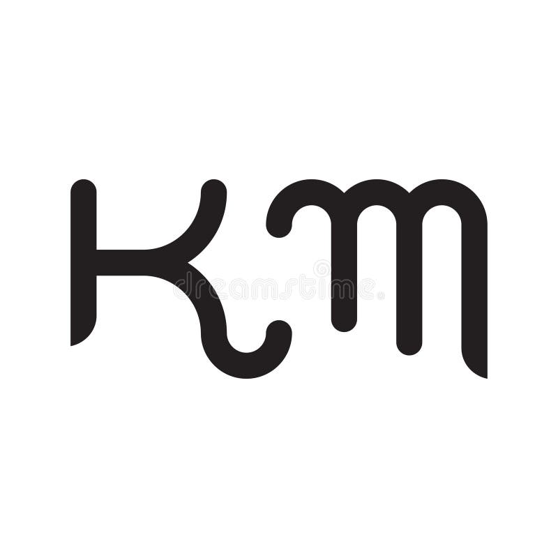 Km Initial Letter Vector Logo Icon Stock Vector - Illustration of ...