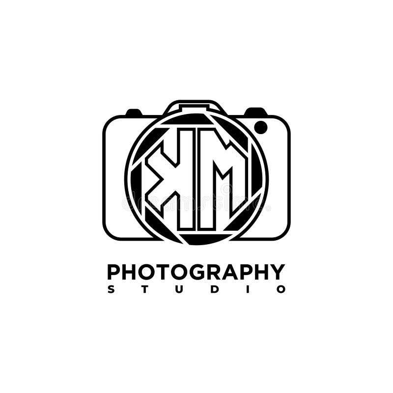 KM Letter Photograph Camera Style Stock Vector - Illustration of ...