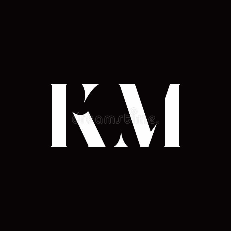 KM Logo Letter Initial Logo Designs Template Stock Vector ...