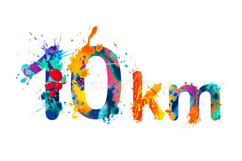 10 Km. Medium Running Distance Stock Vector - Illustration of exercise ...