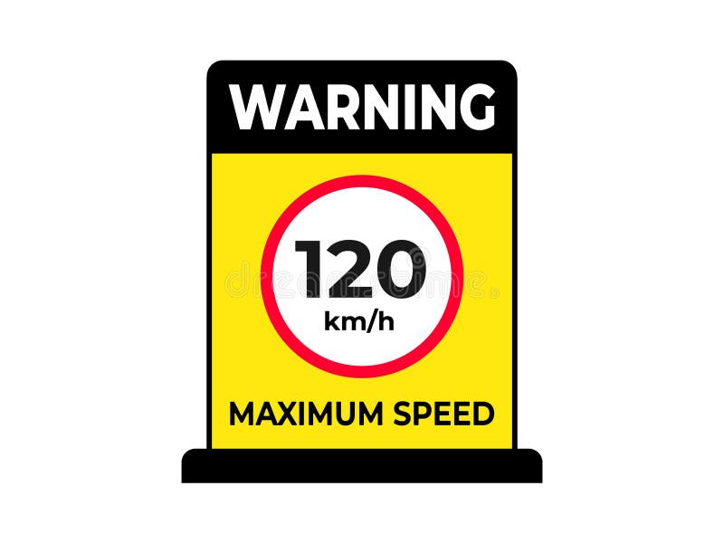 120 Km Per Hour Maximum Speed Limit Traffic Sign Illustration Stock ...