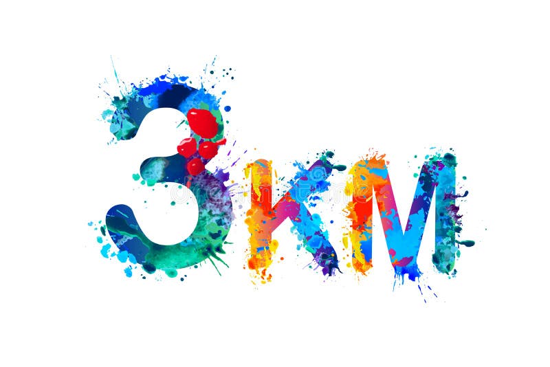 3 Km. Short Running Distance Stock Vector - Illustration of race, funny ...