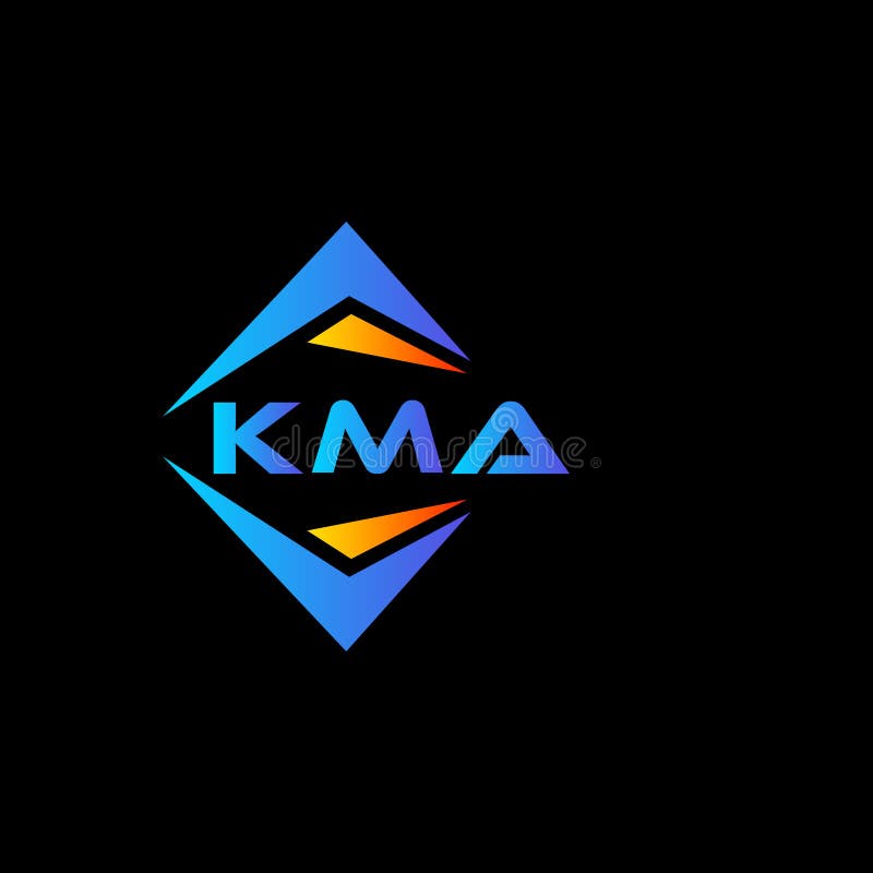 KMA Abstract Technology Logo Design on Black Background. KMA Creative ...