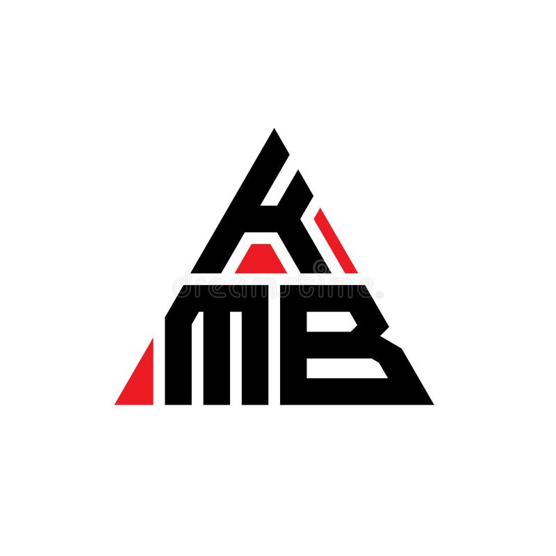 KMB Triangle Letter Logo Design with Triangle Shape. KMB Triangle Logo ...