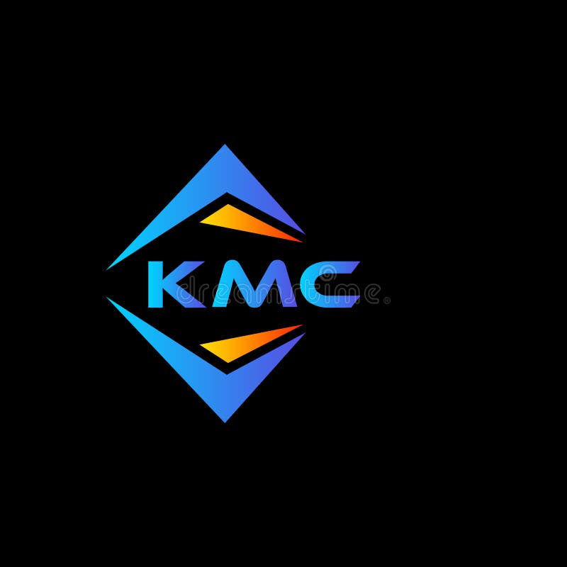 KMC Abstract Technology Logo Design on Black Background. KMC Creative ...
