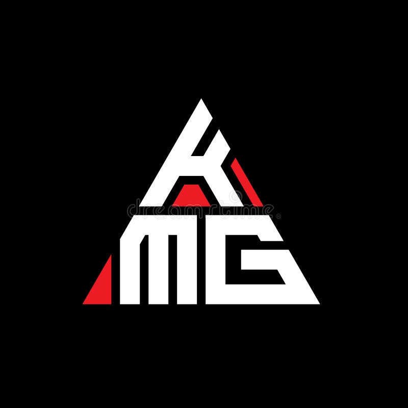 KMG Triangle Letter Logo Design with Triangle Shape. KMG Triangle Logo ...