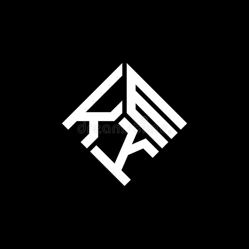 KMK Letter Logo Design on Black Background. KMK Creative Initials ...