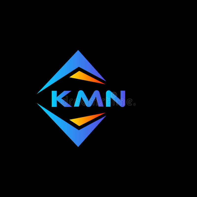 KMN Abstract Technology Logo Design on Black Background. KMN Creative ...