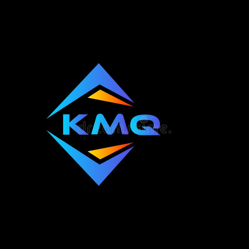 KMQ Abstract Technology Logo Design on Black Background. KMQ Creative ...