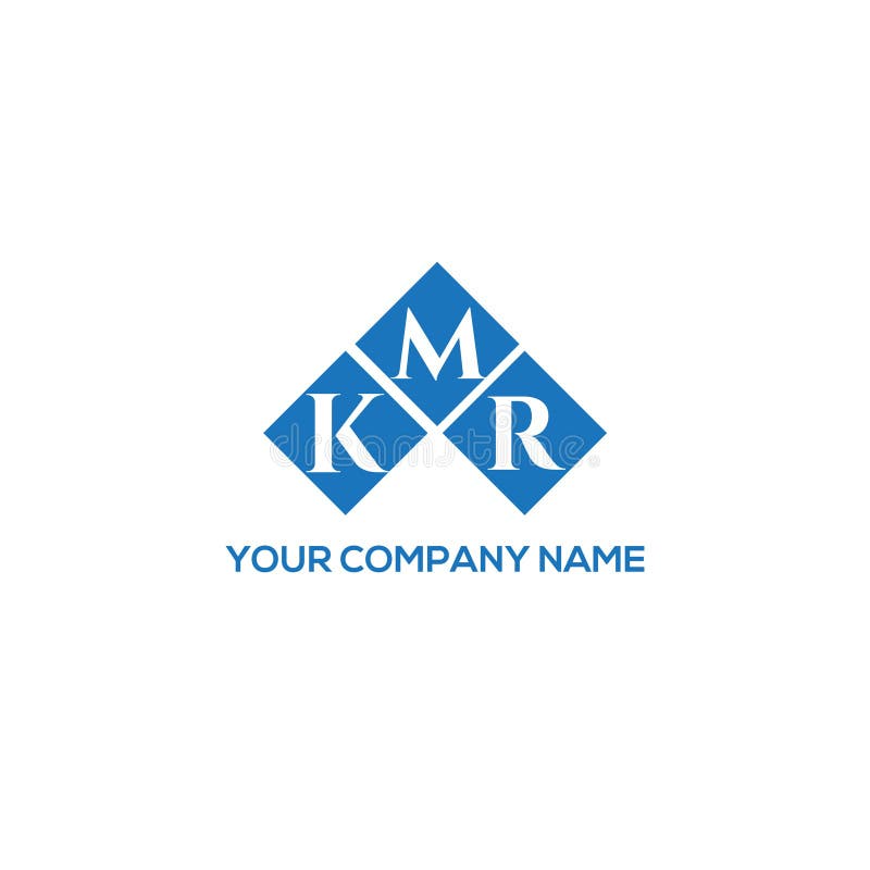 KMR Letter Logo Design on WHITE Background. KMR Creative Initials ...