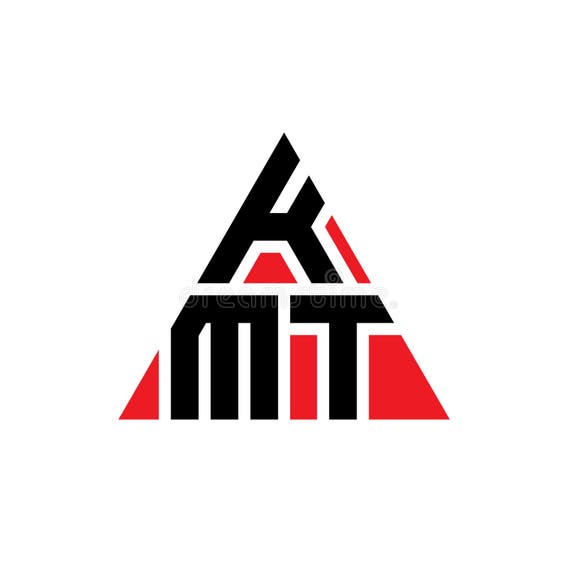 KMT Triangle Letter Logo Design with Triangle Shape. KMT Triangle Logo ...