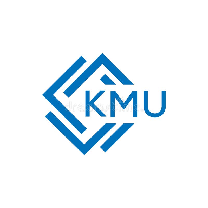 KMU Letter Logo Design on White Background. KMU Creative Circle Letter ...