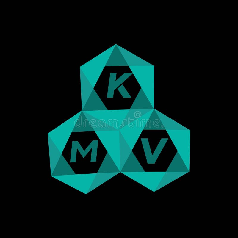 KMV Creative Minimalist Letter Logo. KMV Unique Vector Initials ...