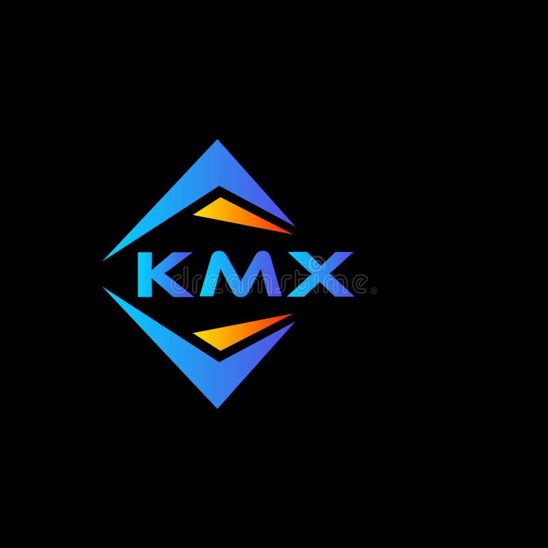 KMX Abstract Technology Logo Design on Black Background. KMX Creative ...