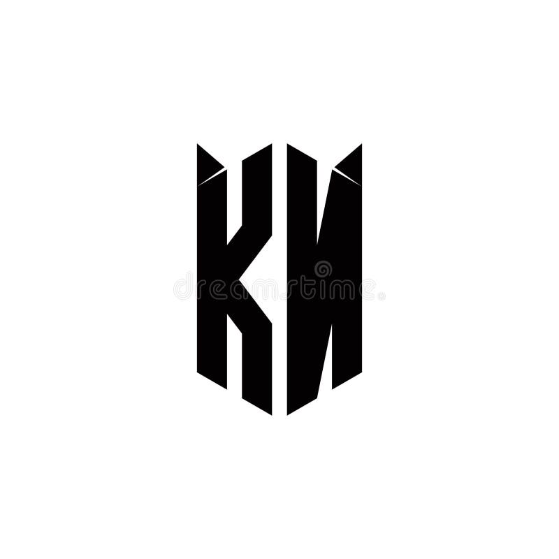KN Logo Monogram with Shield Shape Designs Template Stock Vector ...
