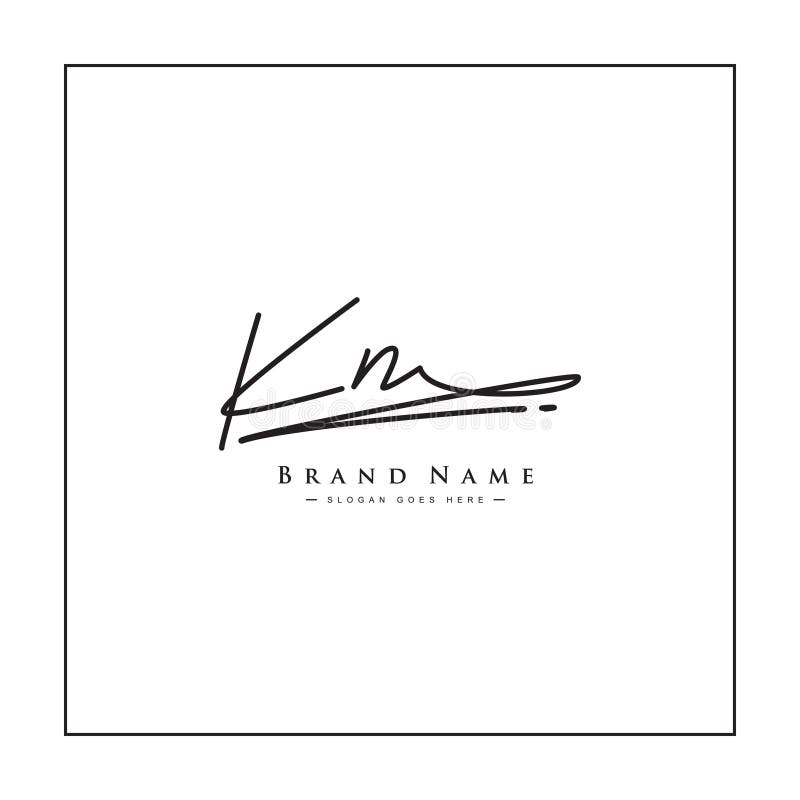 KN Simple Signature Logo - Handwritten Vector Template for K and N Logo ...