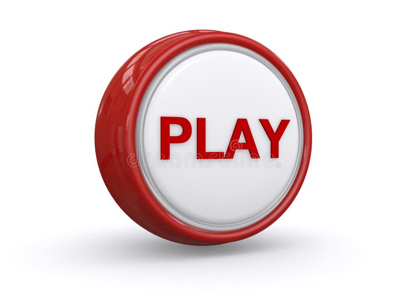 Play Button Icon in Flat Style. Streaming Tv Vector Illustration on ...