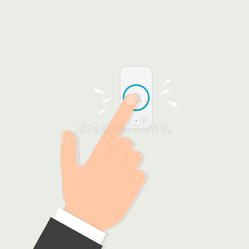 Ringklockaknapp vektor illustrationer. Illustration av cirkel - 40522734