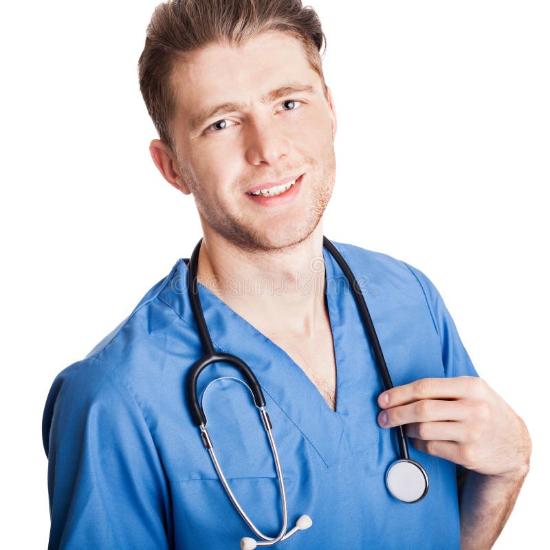 Knappe verpleger stock afbeelding. Image of gezondheid - 65243863