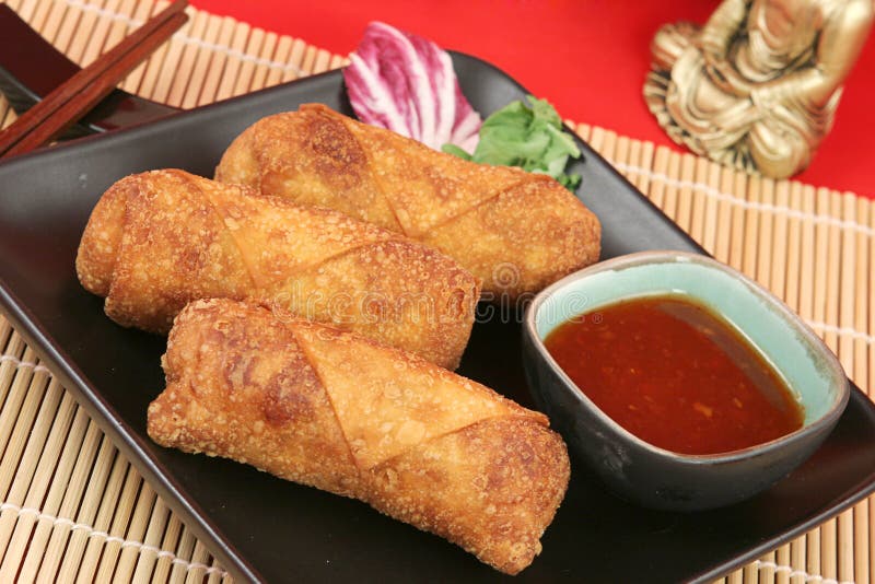Knapperige Chinese Loempia's Stock Afbeelding - Image of internationaal ...